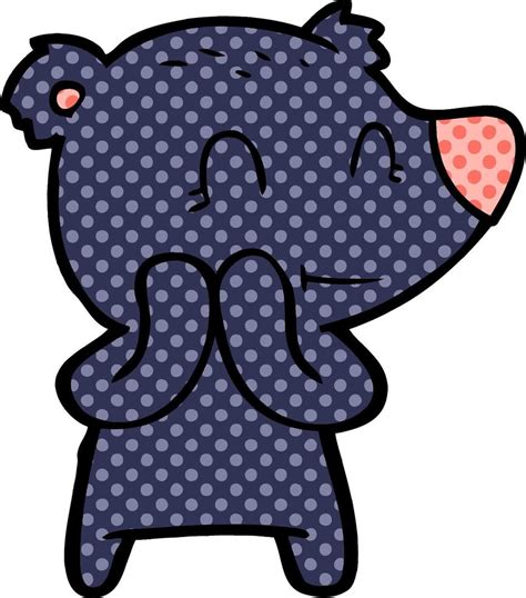 Smiling Bear Cartoon 12420802 Vector Art At Vecteezy