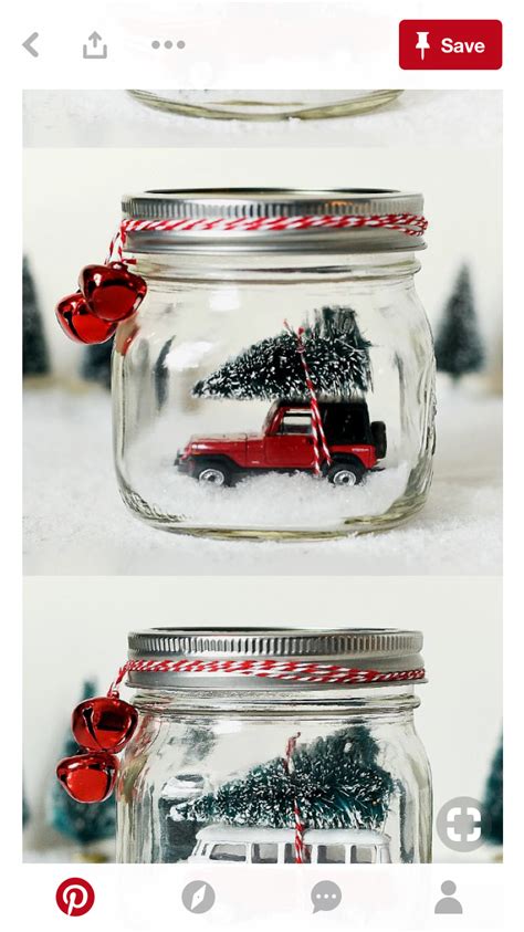Diy Mini Mason Jar Christmas Decorations Car In A Jar Craft Diy Car