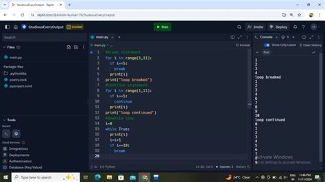 Ashish Kumar Sinha On Linkedin 100daysofcode 100daysofcode Python Breakcontinue Dowhile