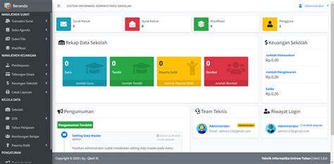 Sistem Manajemen Administrasi Sekolah Laravel Aplikasi Pendidikan