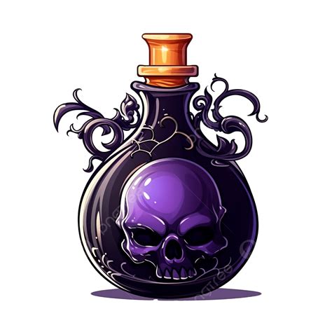 Potion Bottle Poison Flask Halloween And Witch Elements Isolated