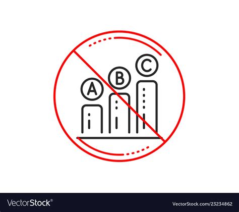 Graph Line Icon Column Chart Sign Royalty Free Vector Image