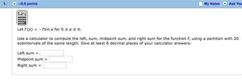 Solved Let F X Sin X For X Chegg Com