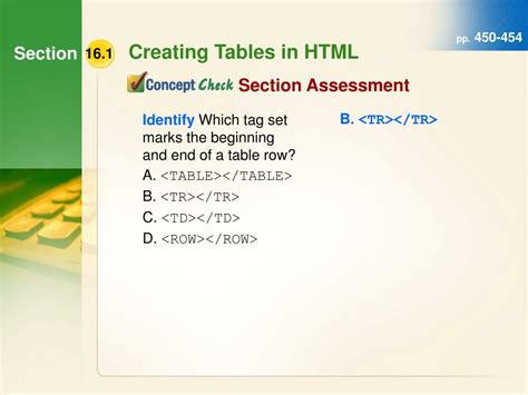 Ppt Section 161 Create A Basic Table Using Html Define Borders Merge
