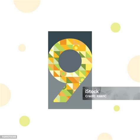 다중 색상 추상 모양 숫자 템플릿입니다 기념일 번호 템플릿 격리 기념일 아이콘 레이블 기념일 기호 벡터 스톡 일러스트레이션 1에 대한 스톡 벡터 아트 및 기타 이미지