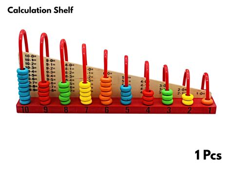 Abacus Montessori Wooden Toy Calculation Shelf Vertical Abacus Large