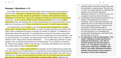 Mcat Cars Qpack Picasso Passage 1 Help Wtf Is This Passage Rmcat