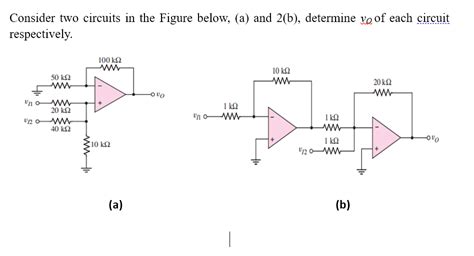 Solved Consider Two Circuits In The Figure Below A And Chegg