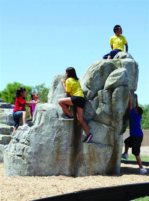 Small Playground Climbing Boulders In