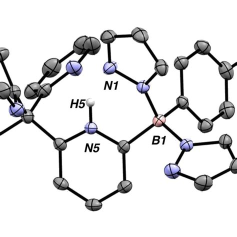 Figure S2 -Molecular structure of BPz2Py3H. Most hydrogen atoms have ...