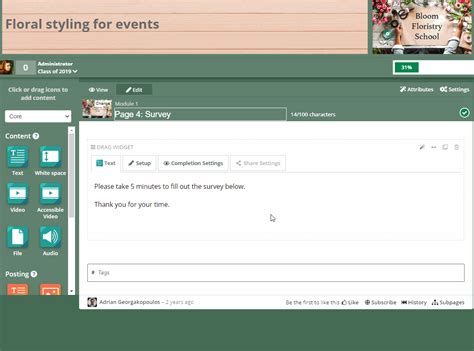 how do i use the survey widget how do i create a survey and export the