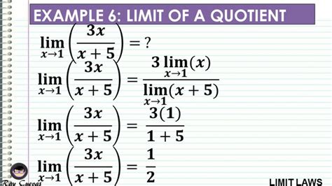limit laws and evaluating limits
