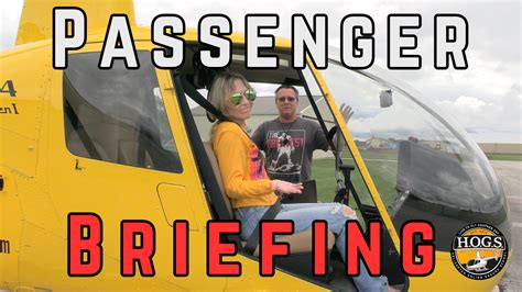 Passenger Briefingwhat Is Included