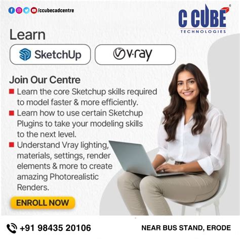 C Cube Cad Centre On Linkedin Sketchup Sketchupvray Sketchuperode Sketchuptraining