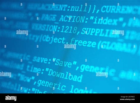 Close Up Of Html Codes On Led Screen Stock Photo Alamy