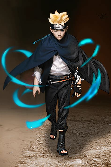 Boruto Uzumaki Realistic Manga Two Blue Vortex Rboruto