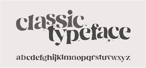 Premium Vector A Font That Says Classic Typeface