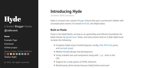 GitHub Zaferzent Hyde Blogger Template Hyde Adapted Into The Blogger From Jekyll