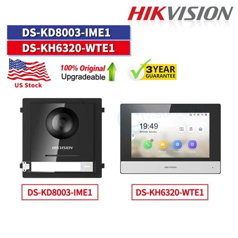 Hikvision Original Ip Poe App Ds Kh6320 Wte1 Ds Kd8003 Ime1 Video