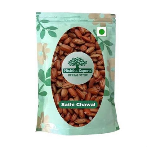 Sathi Chawal Sathi Chaval Santhi Chawal Red Rice Raw Herbs