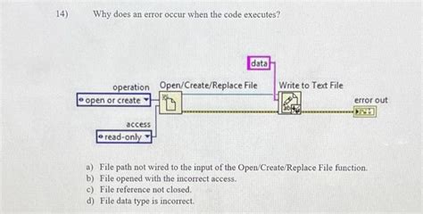 Solved 4 Why Does An Error Occur When The Code Executes A