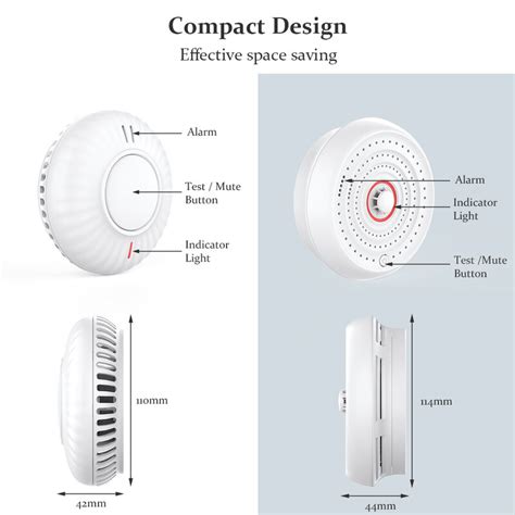 Cplan Interconnected Smoke Detector Heat Alarm 433mhz Wireless