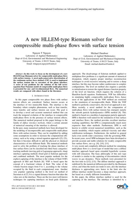 Pdf A New Hllem Type Riemann Solver For Compressible Multi Phase Flows With Surface Tension
