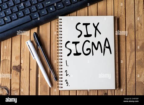 Sign Displaying Six Sigma Concept Meaning Set Of Management Techniques