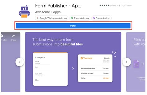 Install Form Publisher On Your Individual Account Documentation