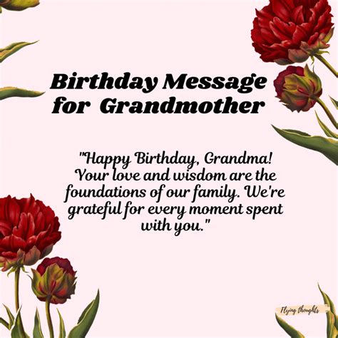 Heartfelt Birthday Greetings For Grandmother