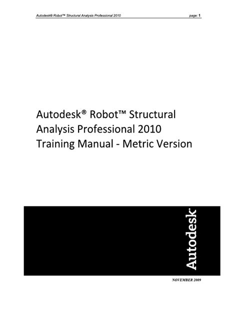 Autodesk Robot Training Manual Pdf