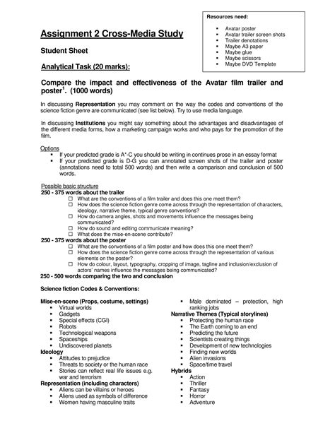 Assignment 2 Gcse Media Pdf