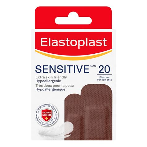 Elastoplast Sensitive Dark Skin Tone Plasters 20 Strips Healthylife