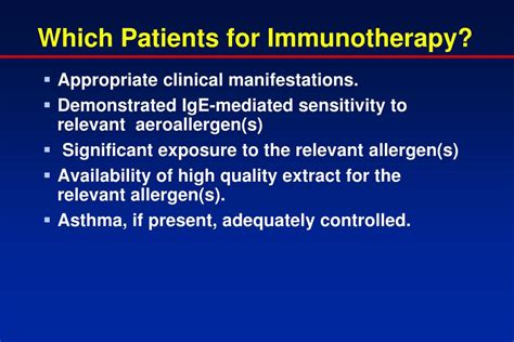 Ppt Which Patients For Subcutaneous Immunotherapy Powerpoint
