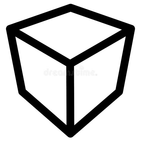Crate Box Or Cube Icon Symbol Geometry Shipping Delivery Stock Vector Illustration Of