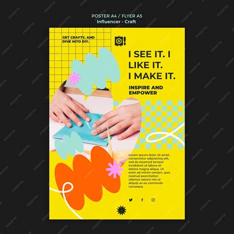 인플 루 언서 라이프 스타일 포스터 템플릿 무료 Psd 파일