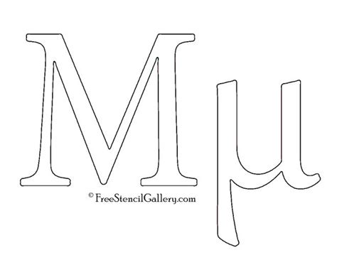 Greek Letter Mu Free Stencil Gallery