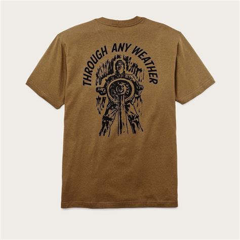 Filson Pioneer Ss Graphic T Shirt Gold Ochre