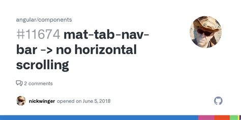 Mat Tab Nav Bar No Horizontal Scrolling Issue Angular Components GitHub
