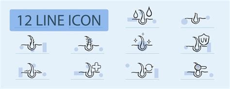 Premium Vector Hair Treatment Line Icon Shampoo Split Ends