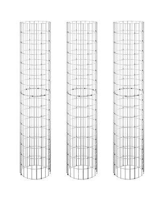 Circular Gabion Raised Beds 3 Pcs Galvanized Steel 118x591 Macys