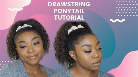 QUICK EASY PONYTAIL TUTORIAL Drawstring Ponytail YouTube