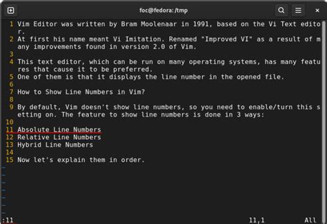 show line numbers in vim [absolute relative hybrid] golinuxcloud