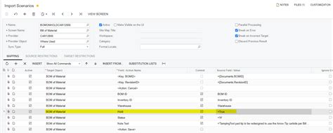 set bom to hold with import scenario community