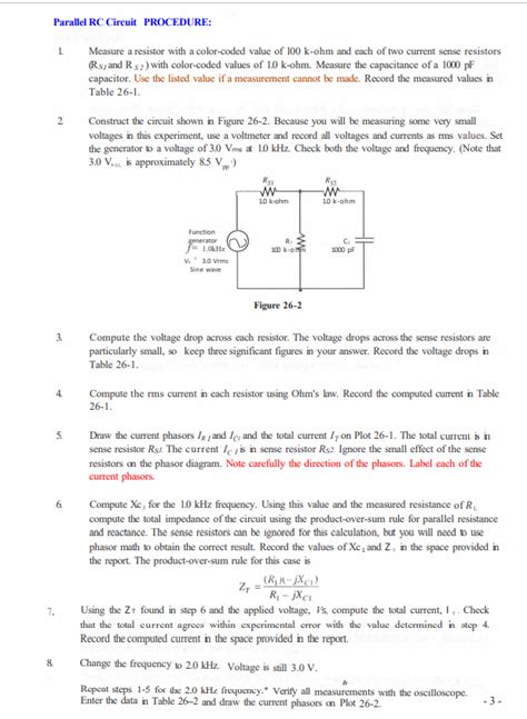 Solved Parallel RC Circuit PROCEDURE Measure A Resistor Chegg