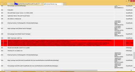 Visual Studio 2013 Undetailed Error In Editor Or Editor Extension
