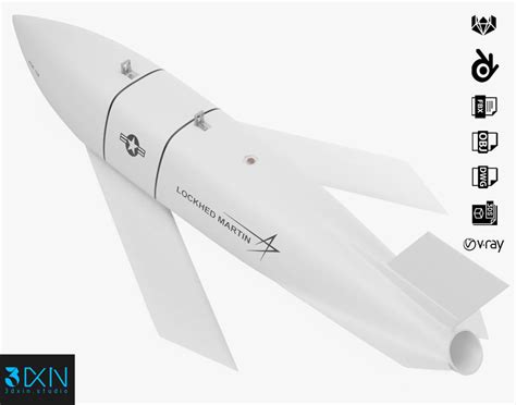 Cruise Missile Agm 158 Jassm 3d Model By 3dxin