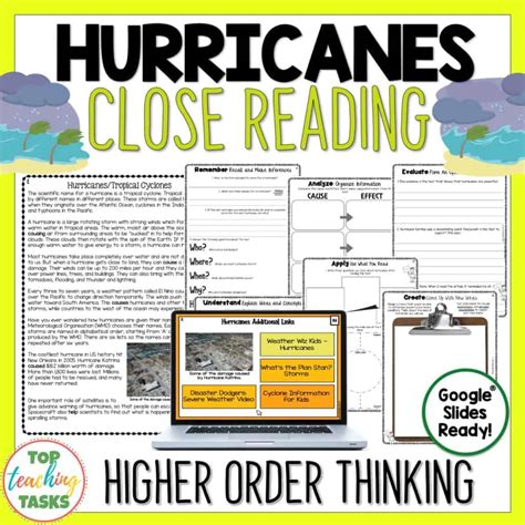 Hurricanes And Tropical Cyclones Reading Comprehension Passages And Questions Top Teaching Tasks