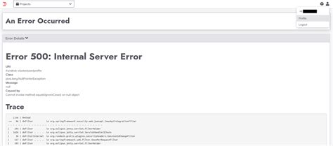user profile show error 500 internal server error · issue 8179