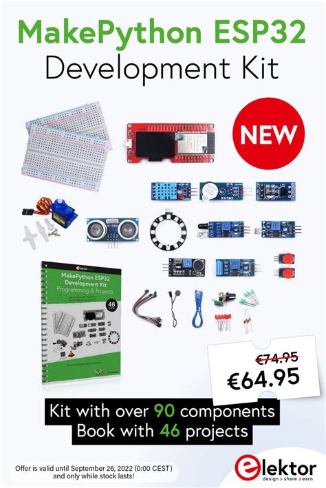 makepython esp32 development kit elektor international media